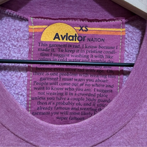 Aviator Nation | Sweaters | Aviator Nation Womens Cropped Crewneck ...